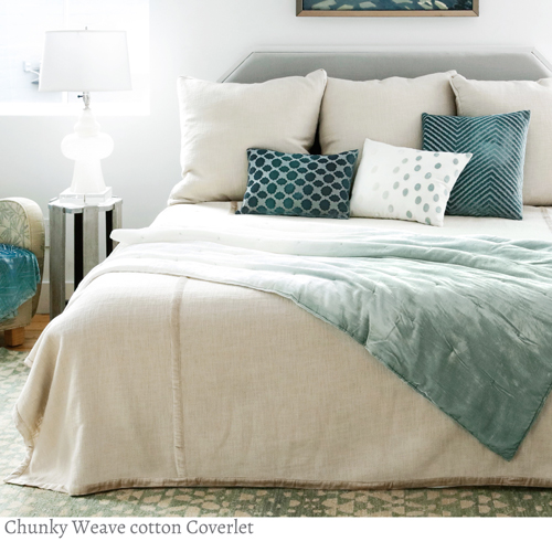 Chunky Weave Cotten Coverlet by Kevin O'Brien Studio – Block Bros. at Home